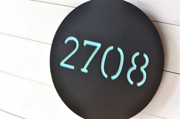 Round Number Plate - DropMetal